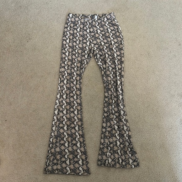 ASOS | Pants & Jumpsuits | Asos Snake Print Flare Pants | Poshmark